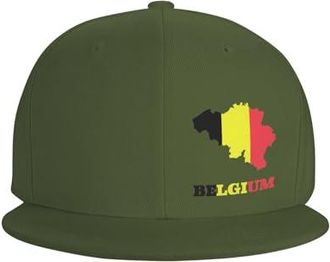 Generic Drapeau De La Belgique Carte De La Belgique Homme Femme Chapeaux Pare-Soleil Snapback Casquette De Baseball Respirant Casquette Hip Hop pour Golf Truc