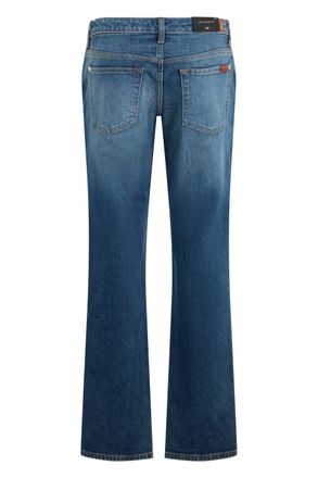 7 For All Mankind Womens Straight-Leg Jeans Blue Core Cotton