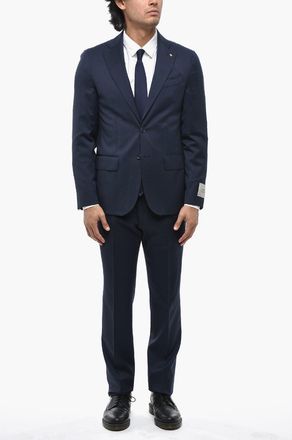Corneliani CC COLLECTION Einreihiger Anzug aus Schurwolle mit Klappentaschen Corneliani