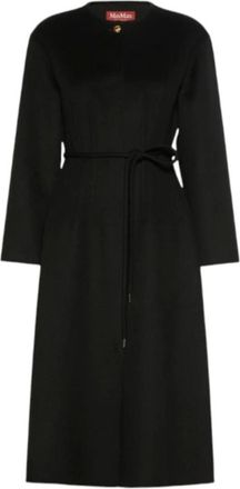 Max Mara Manteau Ceintur&eacute; - Femme - Manteaux - Noir - Taille: 40 FR