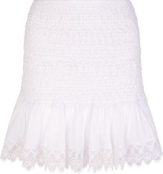 Charo Ruiz Ibiza Jupe Courte Fleur Blanc