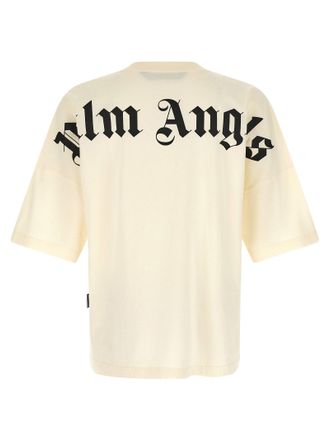 Palm Angels Logo-Print T-Shirt - Cream
