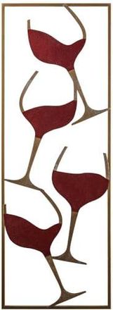 Hanah Home Hand-Painted Decorative Metal Accessory, 32 x 5 x 90 cm, 100% Metal (0.8 mm) | Unique Color Variations for Stylish Home Decor