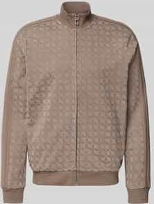 Joop Sweatjacke mit Label-Detail und Stehkragen