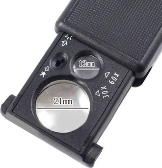 ZJchao Juwelier Lupe - 30x 60x Schmuck Lupe LED UV-Licht Lupe