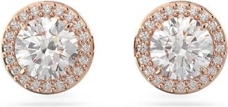Swarovski Ohrringe - Constella Round cut Pavé rose gold-tone plated - Gr. unisize - in Quarz - für Damen