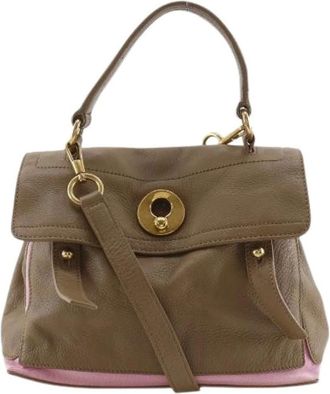 Saint Laurent Pre-owned Muse Two Leather Canvas 2way Bag - Femme - Pre-owned - Brun - Taille: ONE Size