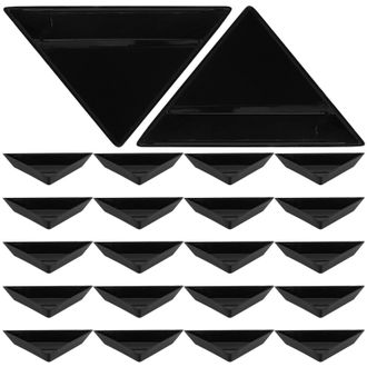 BESTONZON 30 St&uuml;ck Dreieckiges Perlen und Strass Sortierbrett aus Kunststoff Stapelbarer Organizer f&uuml;r Schmuckherstellung Diamantkunst Zubeh&ouml;r und Nagelkunst Ko