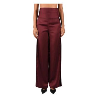 Simona Corsellini Ruby Palazzo-Hose - - Trousers - Damen - Rot - S