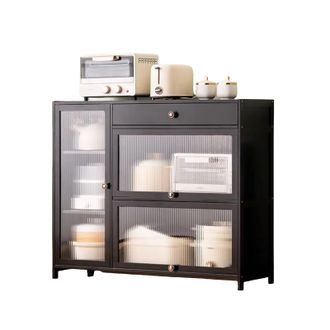 Generic Sideboard, Sideboard aus Massivholz for die K&uuml;che, mit erweitertem Stauraum, EIN ger&auml;umiger Aufbewahrungsschrank, der Sich for Verschiedene Umgebungen