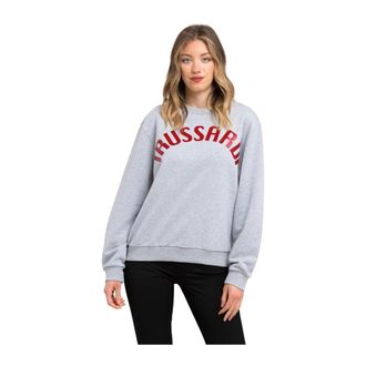 Trussardi Femme, Sweatshirts et sweats à capuche, Gris, Taille: 36 FR Sweat Oversize Décontracté à Col Rond