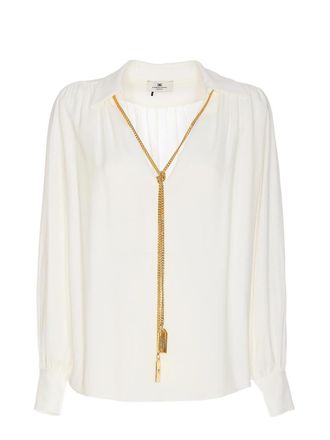 Elisabetta Franchi Bluse - Wei&szlig;
