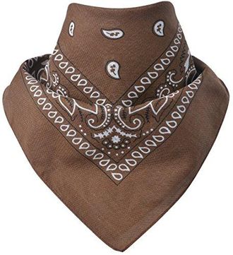 Miobo Bandana en 100 % coton Taille unique - Marron - M