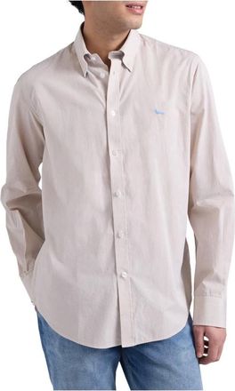 Harmont & Blaine Homme, Chemises, Beige, Taille: M Chemise Micro-carreaux Coupe Standard
