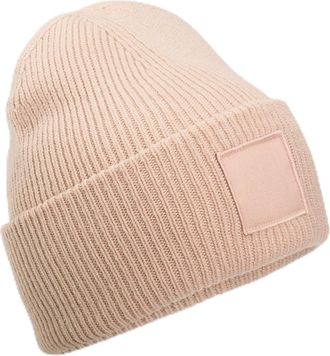 Beechfield Deep Cuffed Tonal Patch Beanie doppellagiger Strick