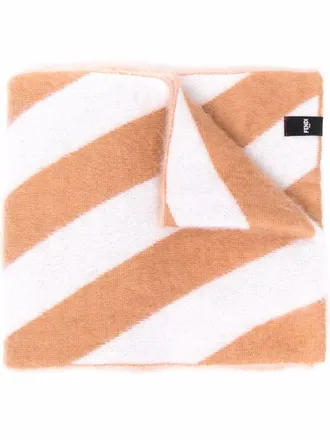Fendi &eacute;charpe &agrave; rayures - Blanc