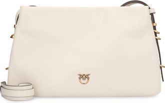 Pinko Womens Leather Crossbody Bag One, Two, Three White Calf Shoulder