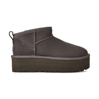 UGG Ugg, Femme, Chaussures, Gris, Taille: 37 EU Bottines Classic Ultra Mini Platform