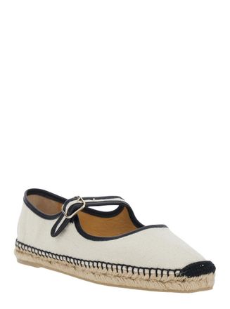 Castaner Womens Ballet Shoes Padua White Fabric Textile Ballerina