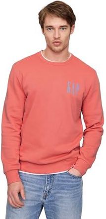 GAP Sweat-shirt &agrave; col rond en polaire avec logo pour, Glace past&egrave;que, Medium