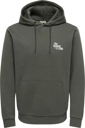 Only & Sons Onsceres Hood Sweat Print Cam Noos