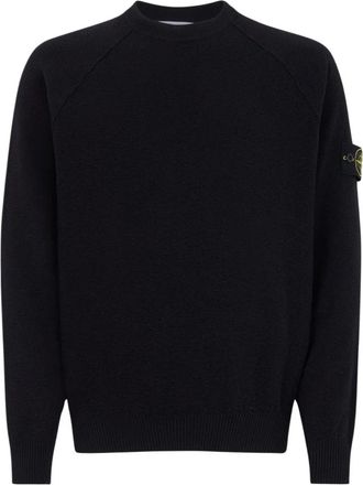Stone Island SweaT-shirt &agrave; col rond avec &eacute;cusson Compass - Homme - Pulls - Noir - Taille: 3XL