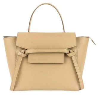 Celine Sac ceinture Pre-owned Nano en cuir de veau grain&eacute;- sac bandouli&egrave;re 2way - Femme - Pre-owned - Beige - Taille: ONE Size