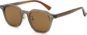 Generic Lunettes De Soleil Rondes R&eacute;tro Tendance For Hommes Et Femmes, Id&eacute;ales For Les S&eacute;ances Photo De Soir&eacute;e, Avec Verres Polaris&eacute;s For Les Trajets Quotidie