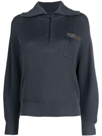 Brunello Cucinelli Pullover mit Monili-Detail - Blau