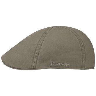 Stetson Texas Cotton Flatcap UV Schutz 40+ Unifarbene Schirmm&uuml;tze Fr&uuml;hjahr Sommer Oliv XL (60-61 cm)