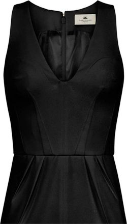 Elisabetta Franchi Femme, Tops, Noir, Taille: 42 FR Crepe Dress