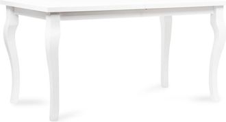Konsimo Esstisch ausziehbar bis 190cm, rechteckig cabio, Wei&szlig;, laminierte M&ouml;belplatte, Elegant, 150-190x76,5x80 - Konsimo