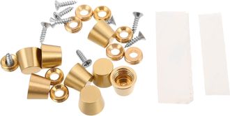 NUOBESTY SEWOART 8 St&uuml;ck Messingf&uuml;&szlig;e 10mm Kegelf&ouml;rmig f&uuml;r Schneidebretter Holztabletts Schmuckk&auml;stchen Stabile Polierte M&ouml;belbeschl&auml;ge aus Reinem Messing f&uuml;r P