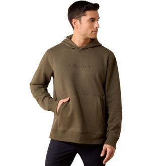 Ariat Mens Martine Hoodie Long Sleeve in Earth, Size 2X-Large, by Ariat