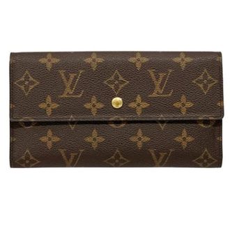 Louis Vuitton Pre-owned Long wallet (tri-fold) - Femme - Pre-owned - Brun - Taille: ONE Size
