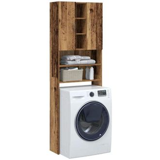 vidaXL Waschmaschinenschrank Altholz-Optik 64x25,5x190 cm - Vidaxl