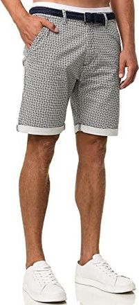 Indicode Hommes Bourchier Chino Shorts | Pantalon Court Chino avec Ceinture DK Grey XXL