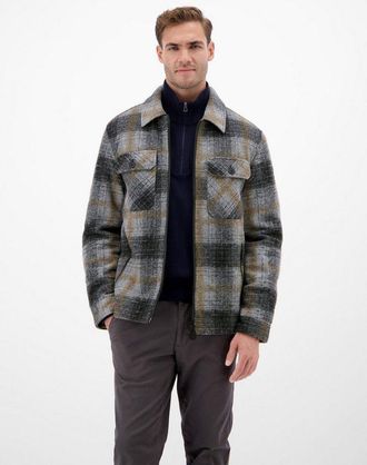 Lerros Blusenjacke Overshirt kariert, mit Rei&szlig;verschluss