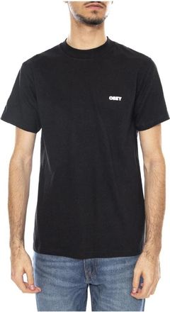 Obey Homme, Tops, Noir, Taille: XL T-Shirt Col Rond