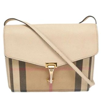Burberry Sac bandouli&egrave;re en toile Pre-owned - Femme - Pre-owned - Beige - Taille: ONE Size