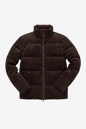 Knowledge Cotton Apparel Herren vegan Pufferjacke Corduroy Chocolate Torte