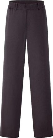 Shanghai Tang pantalon en laine à taille élastique - Marron