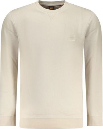 HUGO BOSS Homme, Sweatshirts et sweats &agrave; capuche, Beige, Taille: 2XL SweaT-shirt &agrave; col rond et manches longues en molleton gratt&eacute;