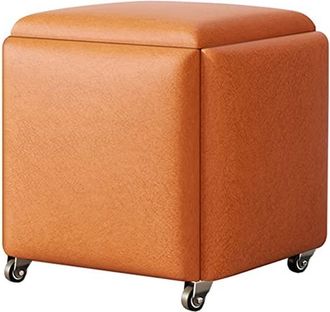 Generic Tabouret de rangement multifonctionnel avec roulettes 5 en 1 empilable avec assise rembourrée et cadre en métal durable pour salon, chambre à coucher,