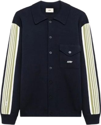 Autry Homme, Pulls, Bleu, Taille: XL Veste Maille
