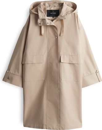 OPUS Damen Mantel | Parka Hilla Oversize mit wasserabweisender Textur Soft Oat, 40