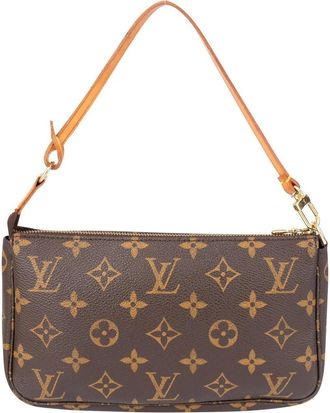 Louis Vuitton Crossbody Bags - Louis Vuitton Canvas Monogram Pochette Accessoire - Gr. unisize - in Braun - für Damen