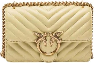 Pinko Pinko, Femme, Sacs, Jaune, Taille: ONE Size Mini Love Bag One Chevron