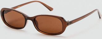Mango Lunettes de soleil monture plastique marron - Femme - Taille unique - MANGO