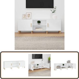 vidaXL Meuble TV Blanc 150x30x50 cm Bois dingénierie - Meubles Tv - Meuble Tv - Support Tv - Unité Tv - Meuble Design